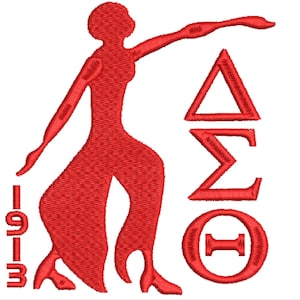 Delta Sigma Theta 1913 Lady of Fortitude Machine Embroidery Design ...
