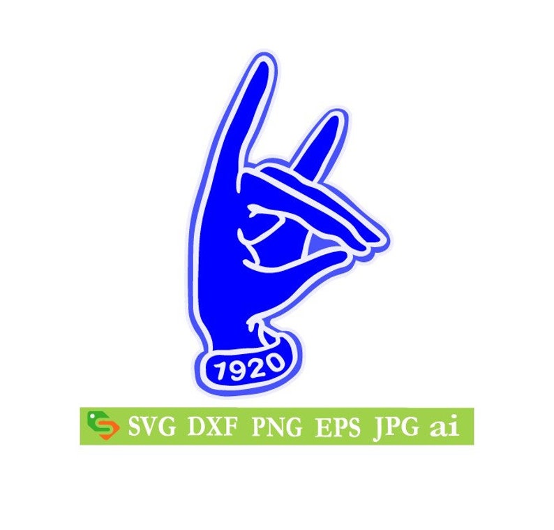 Zeta Phi Beta hand sign cut File SilhouetteCricut Jpeg | Etsy