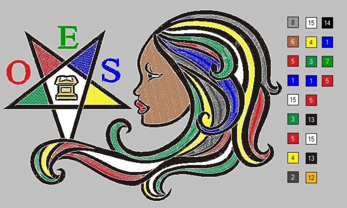 Lady OES machine embroidery design | Etsy