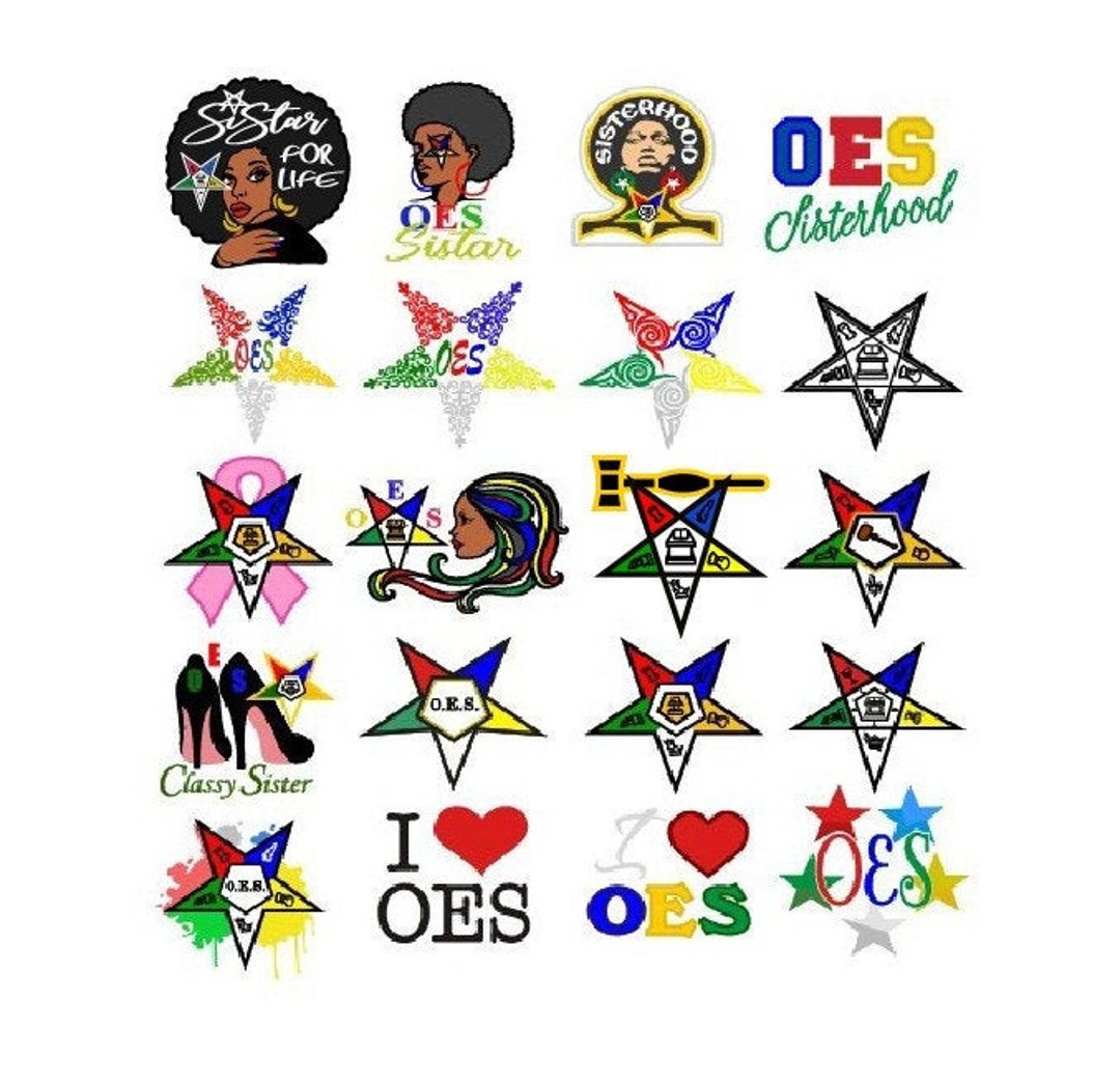 OES Order of the Eastern Star SVG 16 Design Pack,svg Cut Files, Cut ...