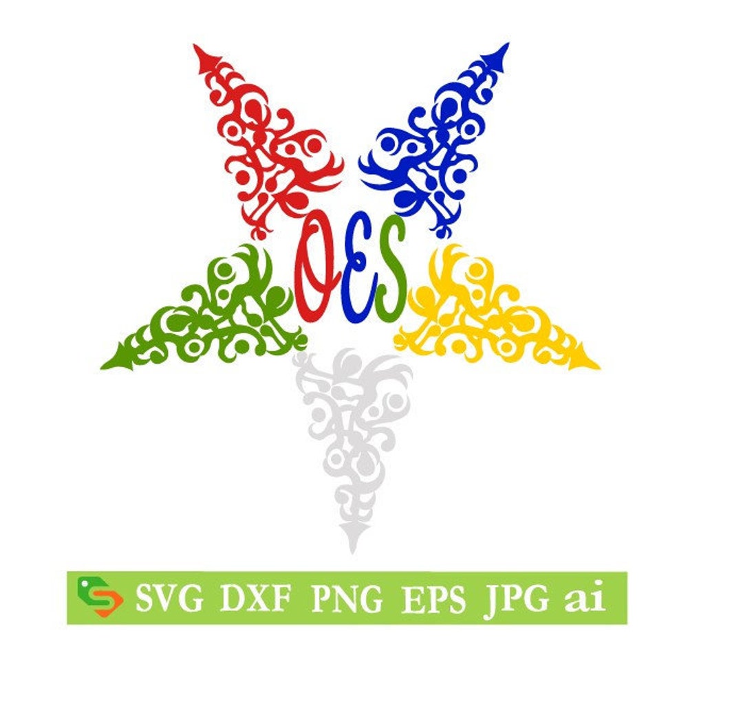 OES Star, Order of the Eastern Star,cut File, Silhouette,cricut, Jpeg ...