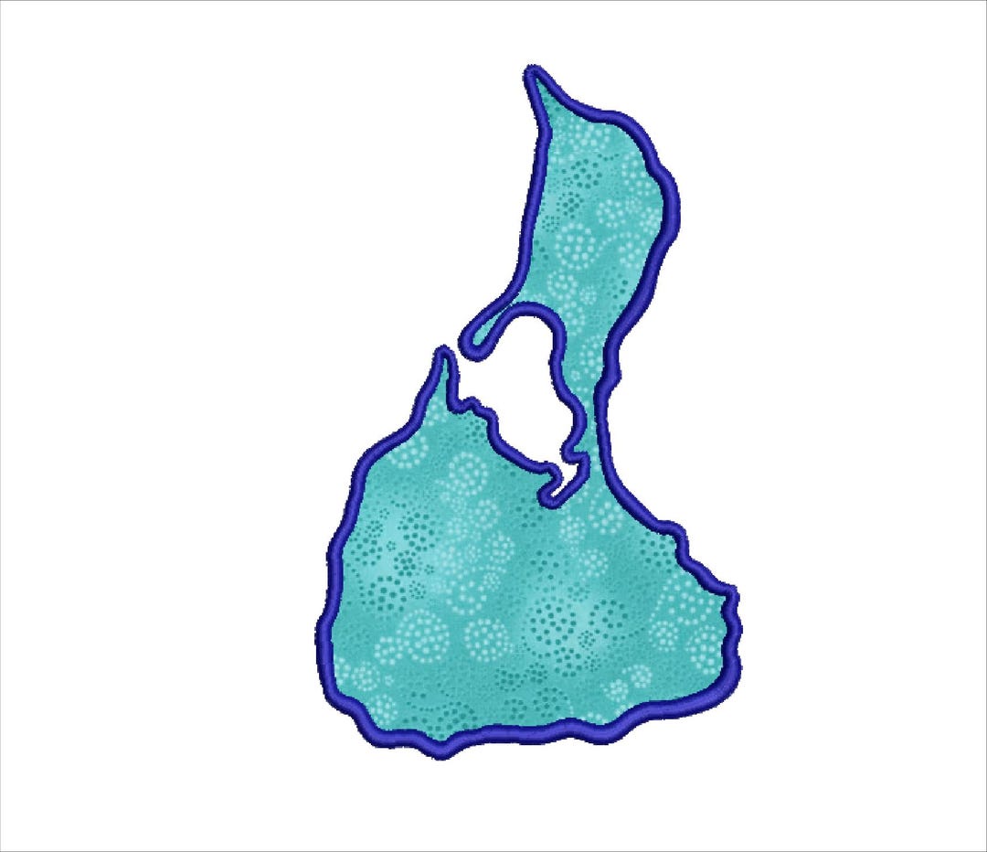 Block Island Map Applique Machine Embroidery Design Files - Etsy
