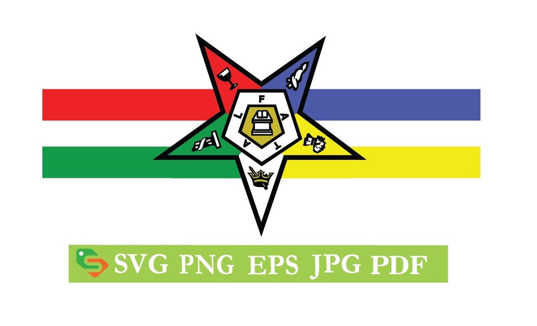 Order of the Eastern Star Banner Design Cut File, Silhouette Cricut ...