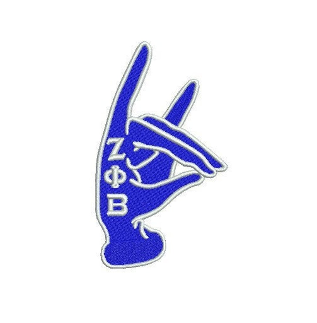 Zeta Phi Beta Hand Sign Embroidery Design Etsy