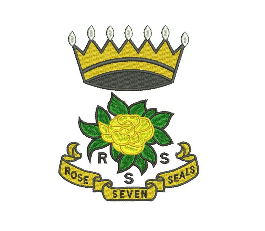 Rose Seven Seals Embroidery Design - Etsy