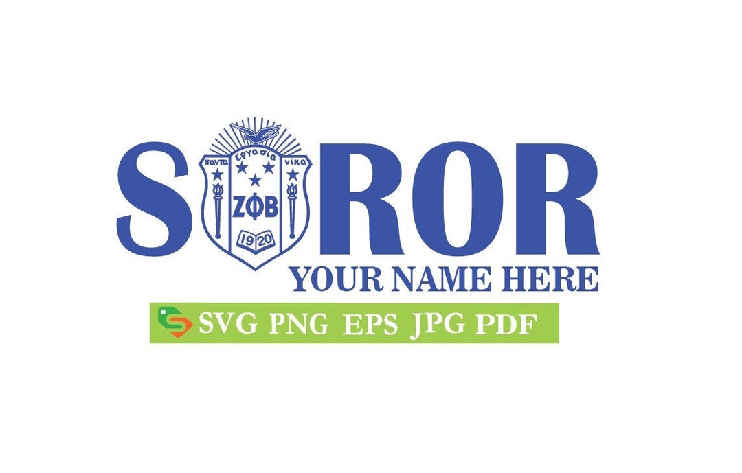 Zeta Phi Beta Shirld SOROR Custom Cut File, Silhouette,cricut, Jpeg,svg ...