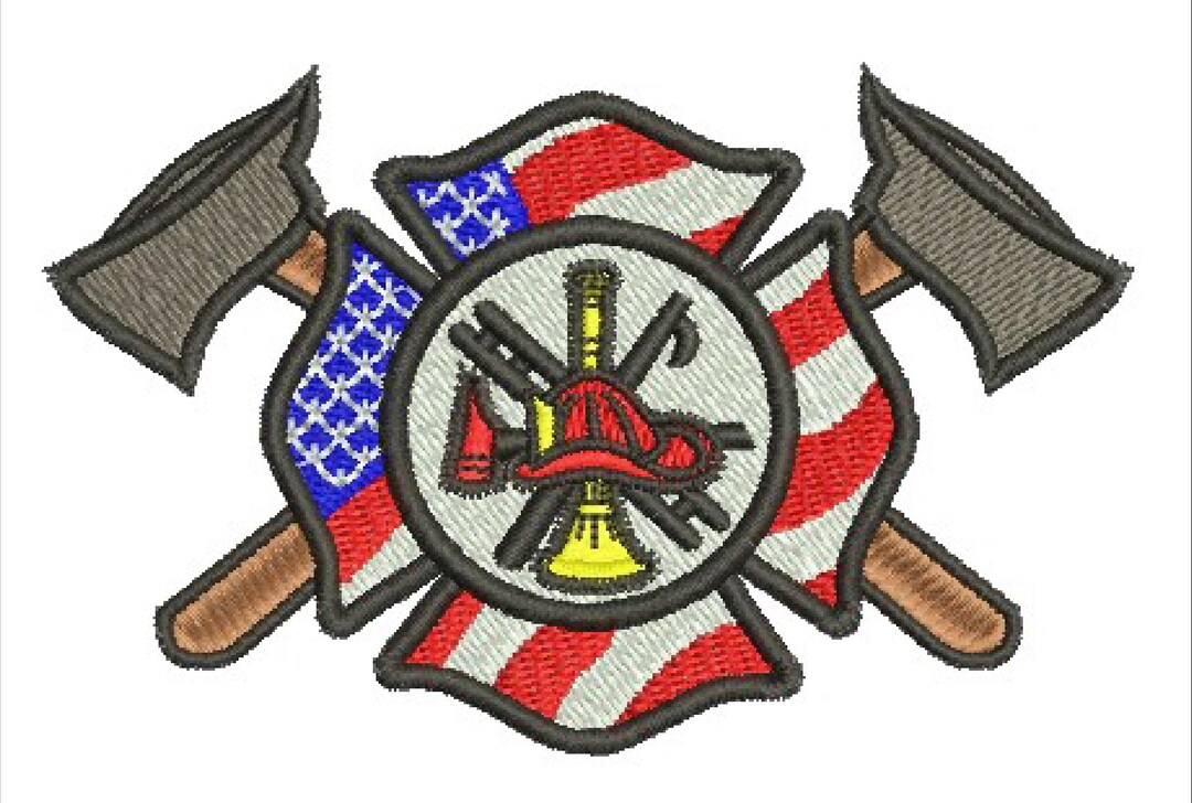 American Firefighter Shield Machine Embroidery Design Files - Etsy