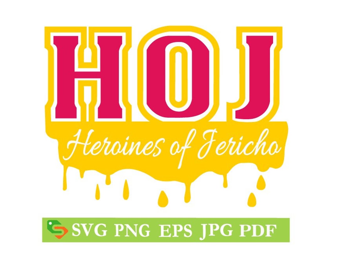 HOJ Heroines of Jericho Drips Cut File, Silhouette,cricut, Jpeg,svg, Eps, Png, Clip Art - Etsy