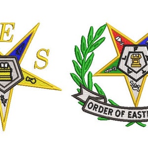 OES Order of the Eastern Star Machine Embroidery Pack - Etsy