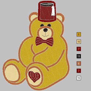 Shriner Bear Machine Embroidery Design Files, Digital Download - Etsy
