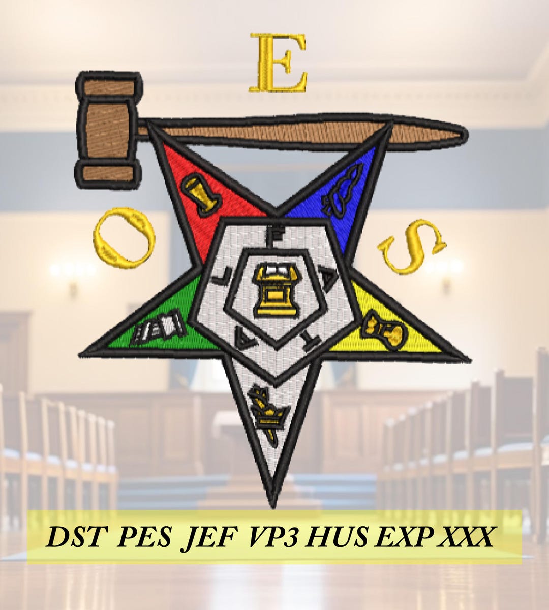 Order of the Eastern Star OES Past Matron Machine Embroidery Design ...