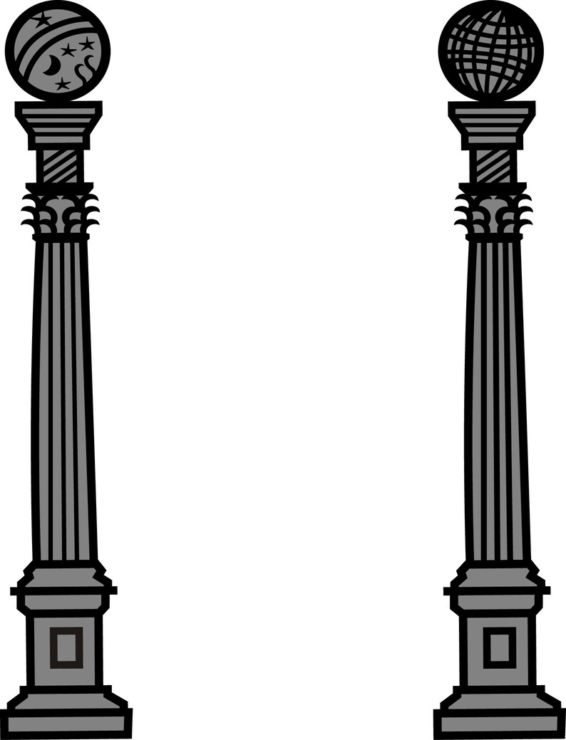 Pillars Cut File Silhouette Cricut Jpegsvg EPS PNG Clip | Etsy