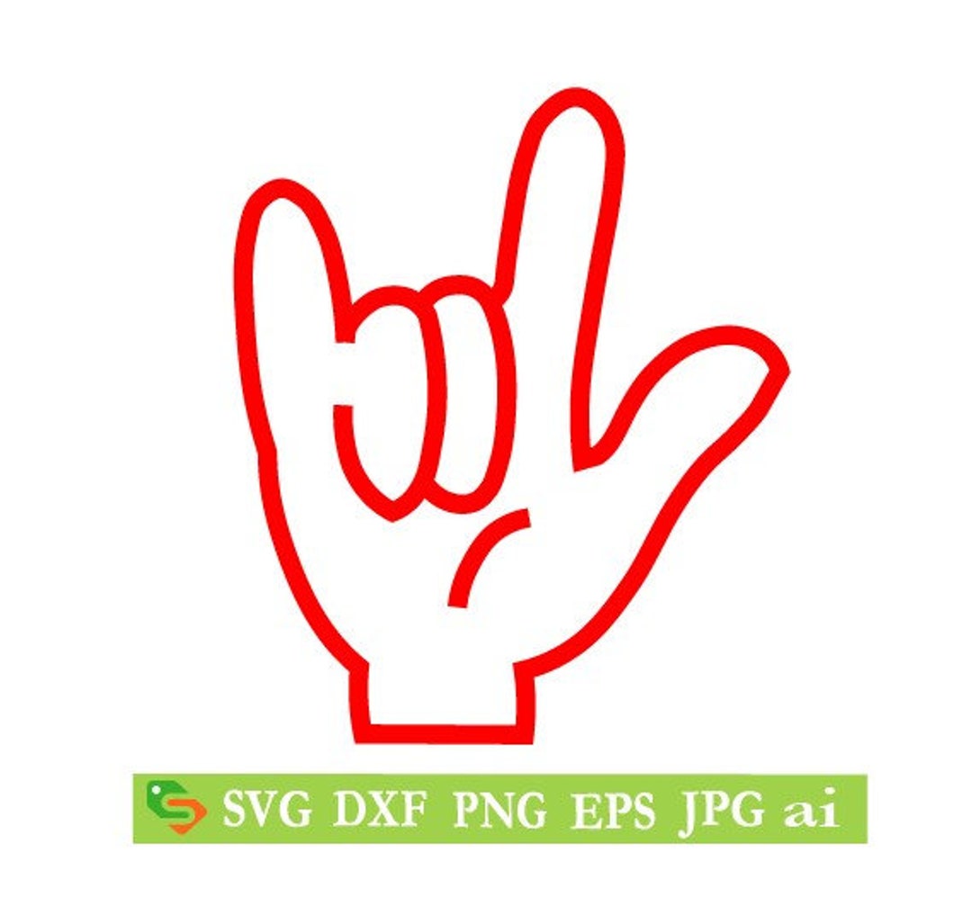 Love Hand Sign Cut File Silhouettecricut Jpegsvg Dfx - Etsy Hong Kong