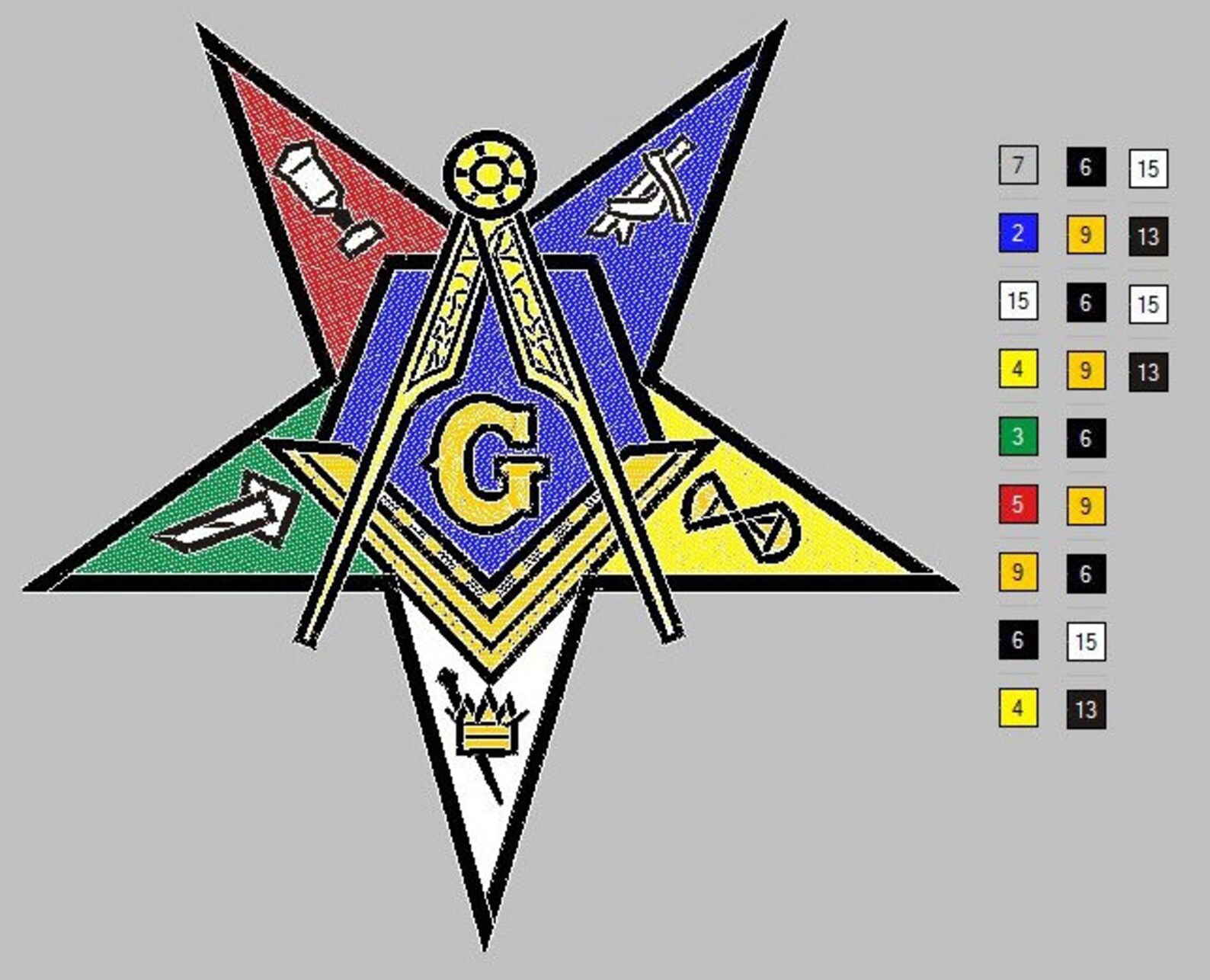 OES Master Mason Embroidery Design - Etsy