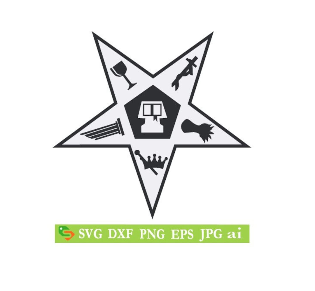 OES Order of the Eastern Star 2 Colors ,cut File, Silhouette Cricut ...
