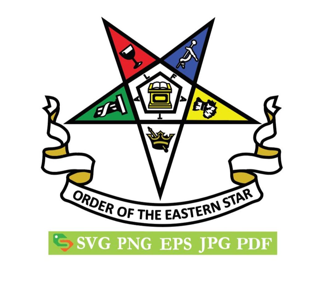 OES, Order of the Eastern Star Banner 2 Cut File, Silhouette Cricut ...