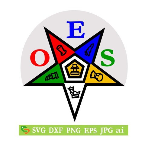 OES Order of the Eastern Star Cut File Silhouette Cricut - Etsy