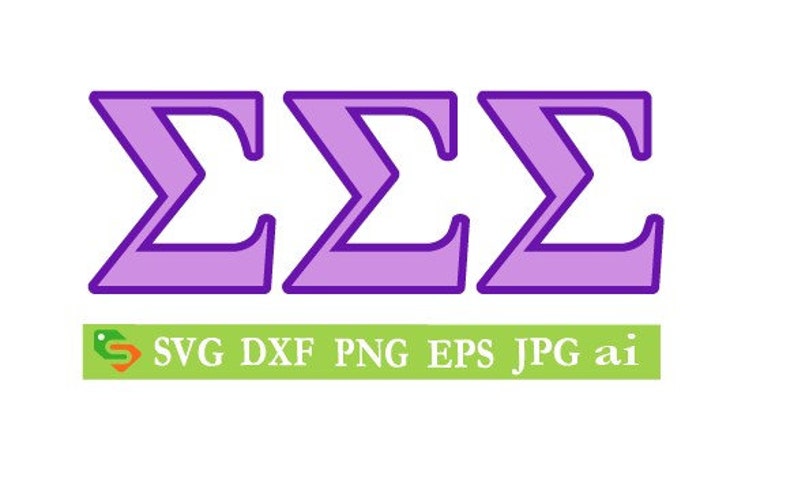 Tri Sigma cut File Silhouette Cricut Jpegsvg eps png | Etsy