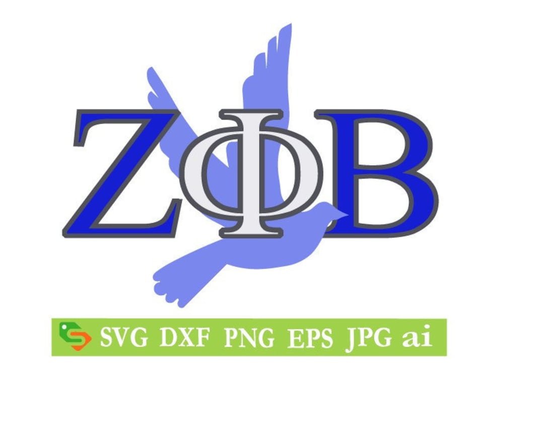 Zeta Phi Beta Dove Cut File, Silhouette,cricut, Jpeg, Svg,dfx, Eps, Png ...