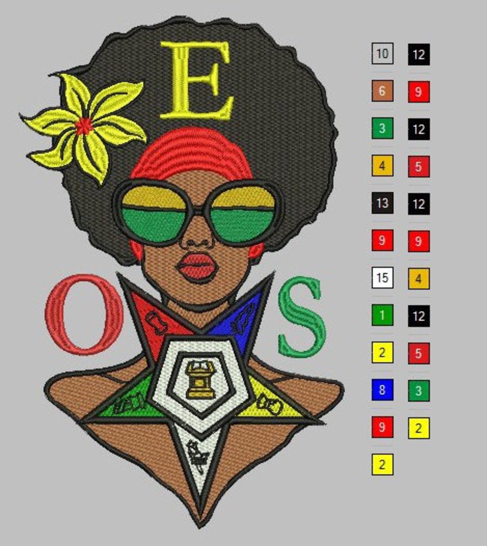 OES Diva Embroidery Design | Etsy Hong Kong