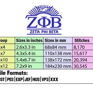Zeta Phi Beta Dove Machine Embroidery Design Files - Etsy
