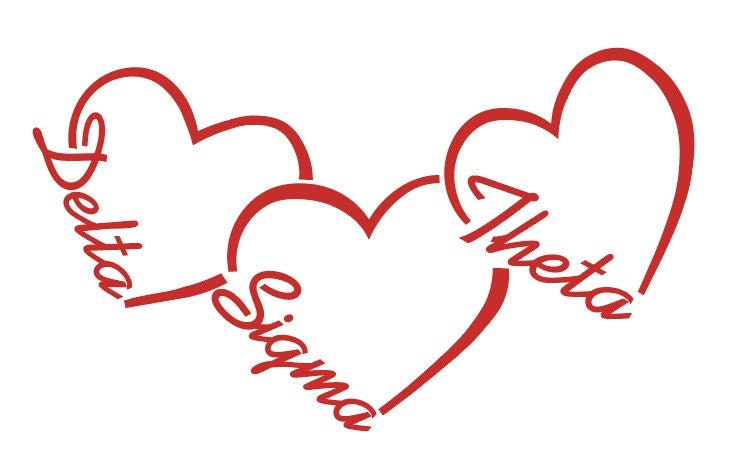 Delta Sigma Theta Hearts Cut File, Silhouette,cricut, Jpeg, Svg,dfx ...