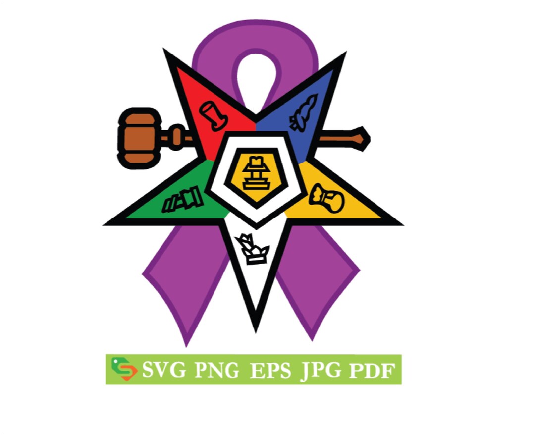 OES Past Matron Cancer Ribbons Cut File, Silhouette Cricut, Jpeg,svg ...