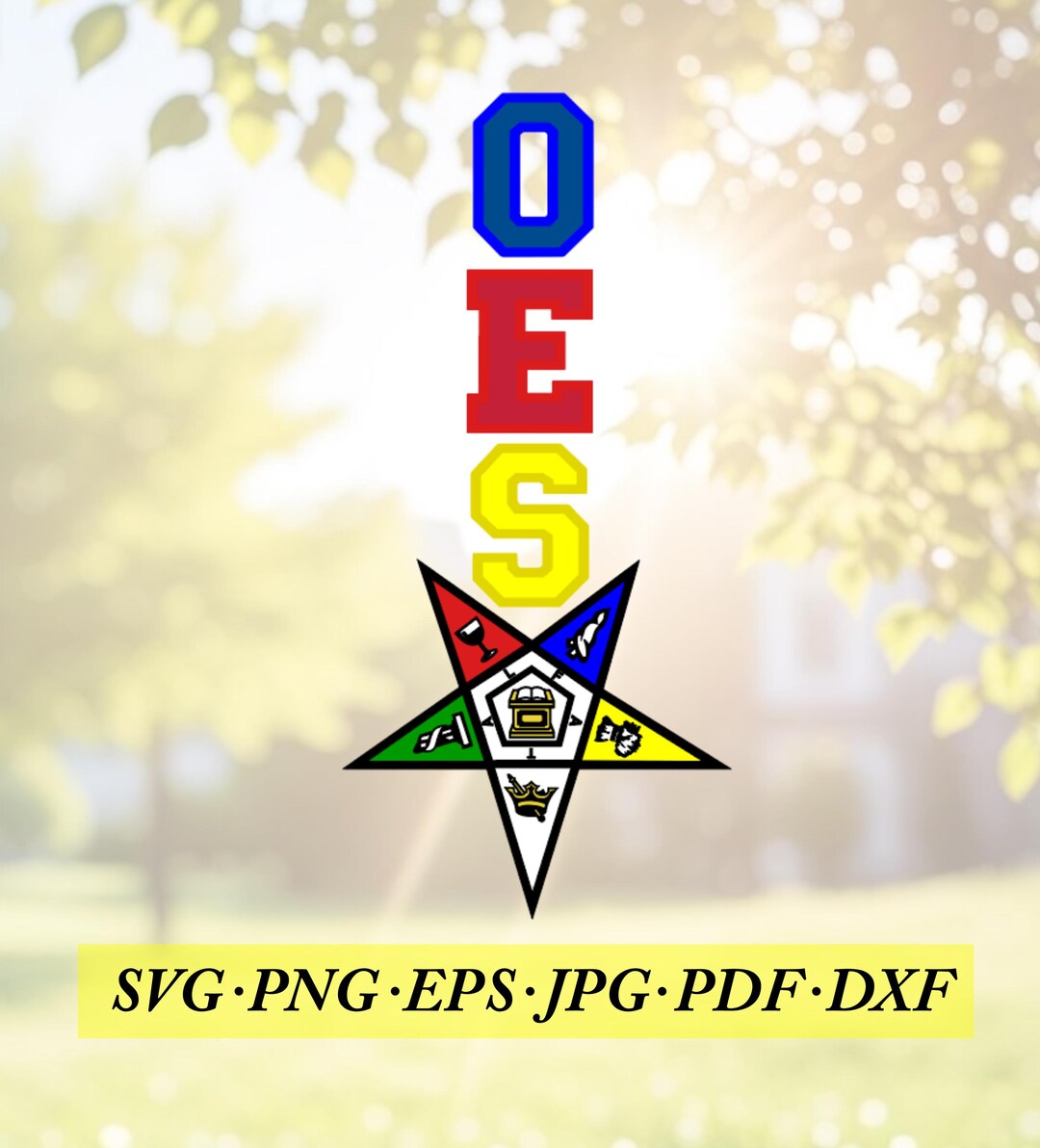 OES Order of the Eastern Star Vertical 2 Cut File, Silhouette Cricut ...