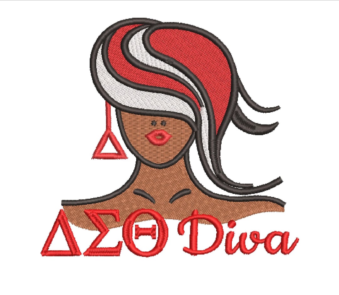 Delta Sigma Theta Diva Embroidery Design - Etsy