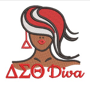 Delta Sigma Theta Diva Embroidery Design - Etsy