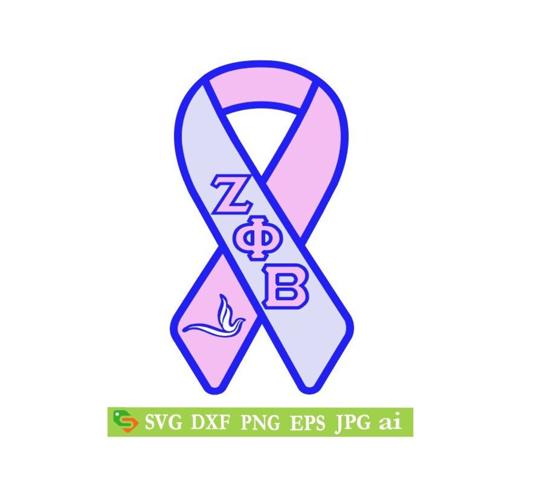 Zeta Phi Beta Breast Cancer Awareness Cut File, Silhouette,cricut, Jpeg ...