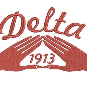 Delta Sigma Theta Hand Sign Embroidery Design - Etsy