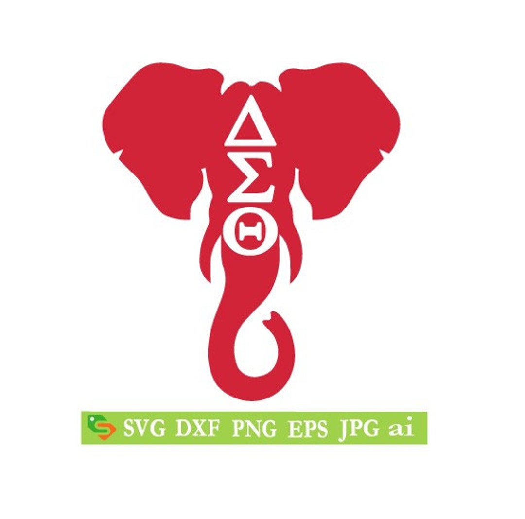 Delta Sigma Theta Elephant Cut File, Silhouette,cricut, Jpeg, Svg,dfx ...