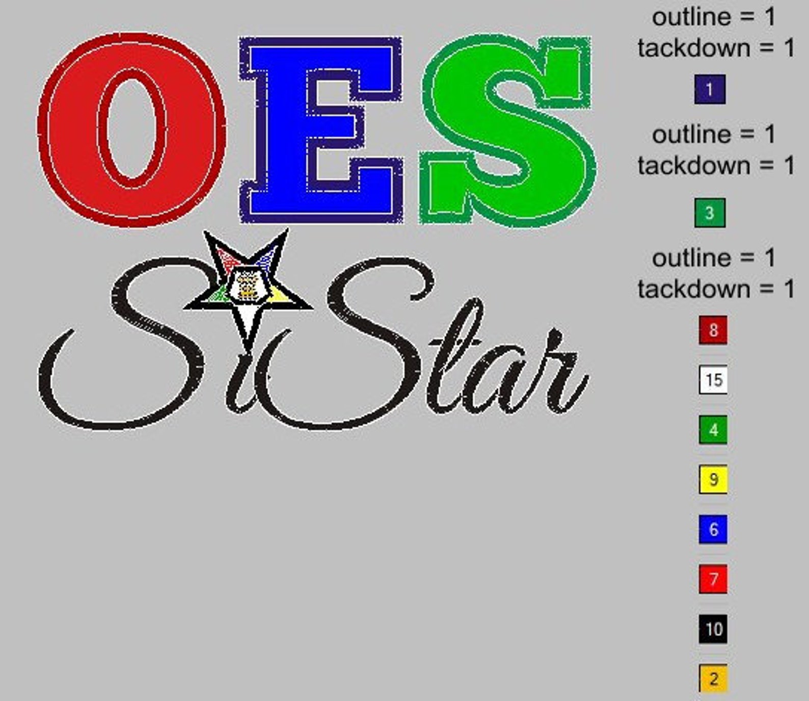 OES Sistar Applique Embroidery Design | Etsy