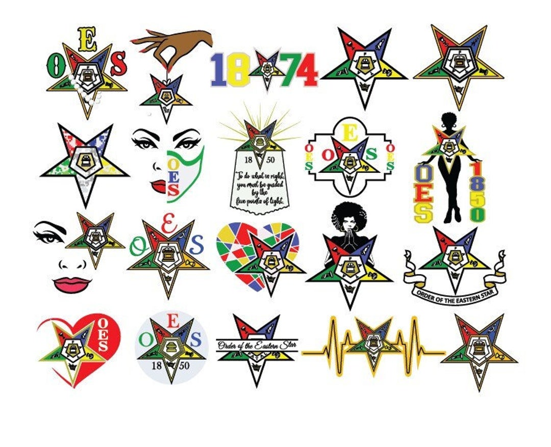 OES Order of the Eastern Star 20 Design Pack,oes Design Bundle,svg Cut ...