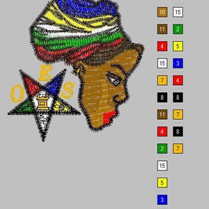 OES African Woman Embroidery Design - Etsy