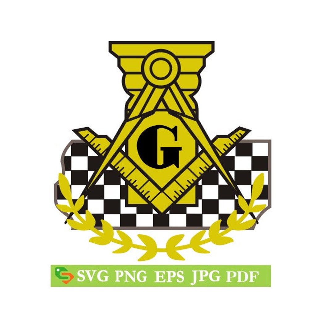 Freemason Pillar Checkerboard Crest Cut File, Silhouette,cricut, Jpeg ...