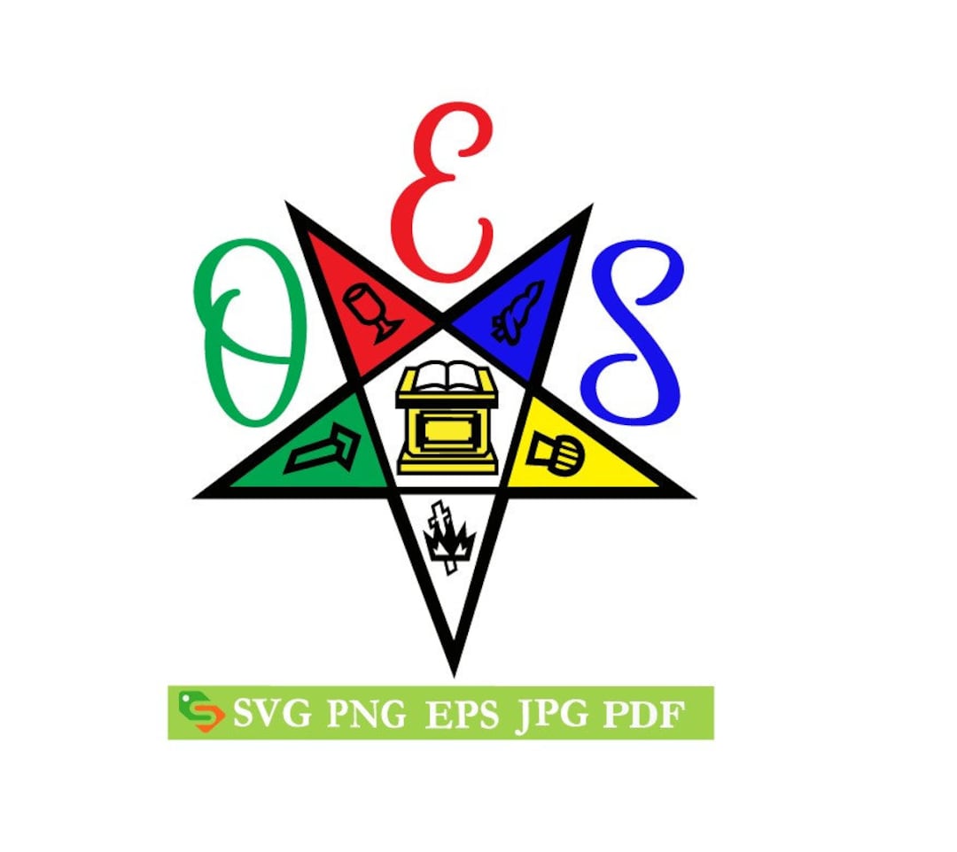 OES, Order of the Eastern Star Cut File, Silhouette Cricut, Jpeg,dfx ...