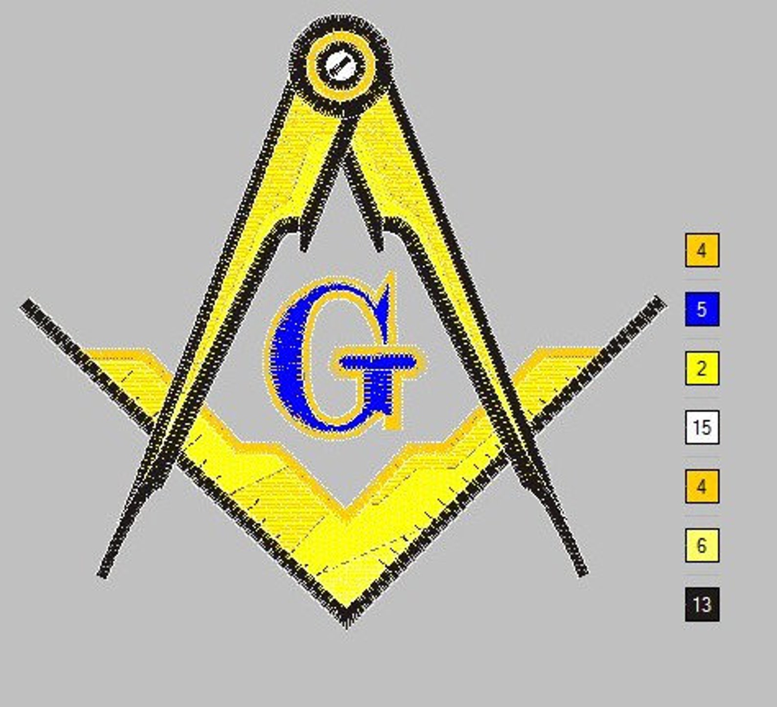 Mason Compass Embroidery Design - Etsy