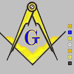 Mason Compass Embroidery Design - Etsy