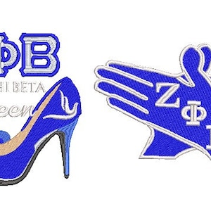 Zeta Phi Beta Machine Embroidery Design Pack - Etsy
