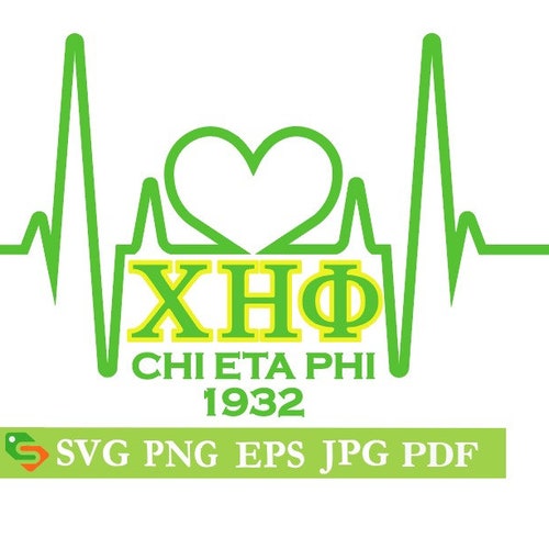 Chi Eta Phi Yellow SVG & PNG Zip File Layered - Etsy