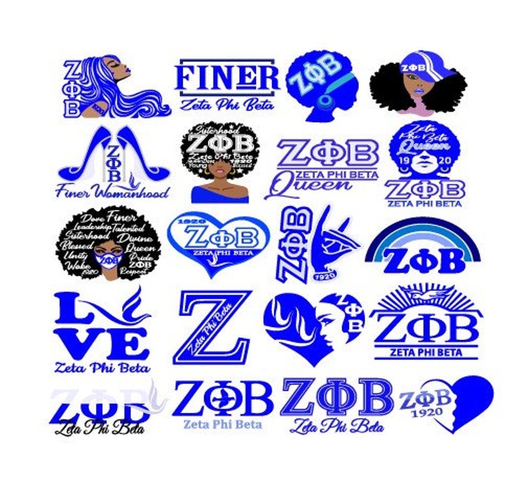 Zeta Phi Beta Pack Cut File, Silhouette Cricut, Jpeg, Dfx, Svg, Eps ...