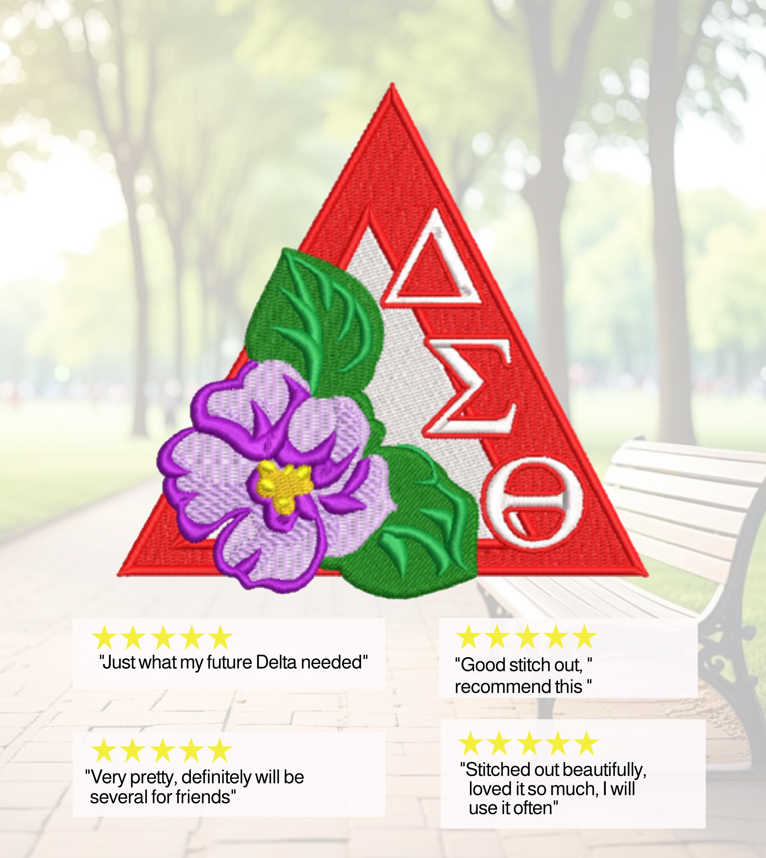 Delta Sigma Theta African Violet Machine Embroidery Design Files - Etsy