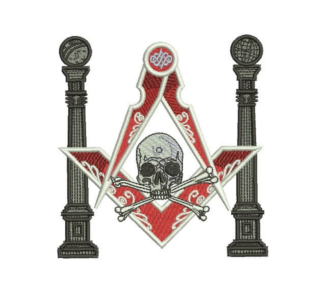 Masonic Skull and Bones Embroidery Design - Etsy