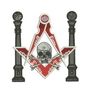 Masonic Skull and Bones Embroidery Design - Etsy