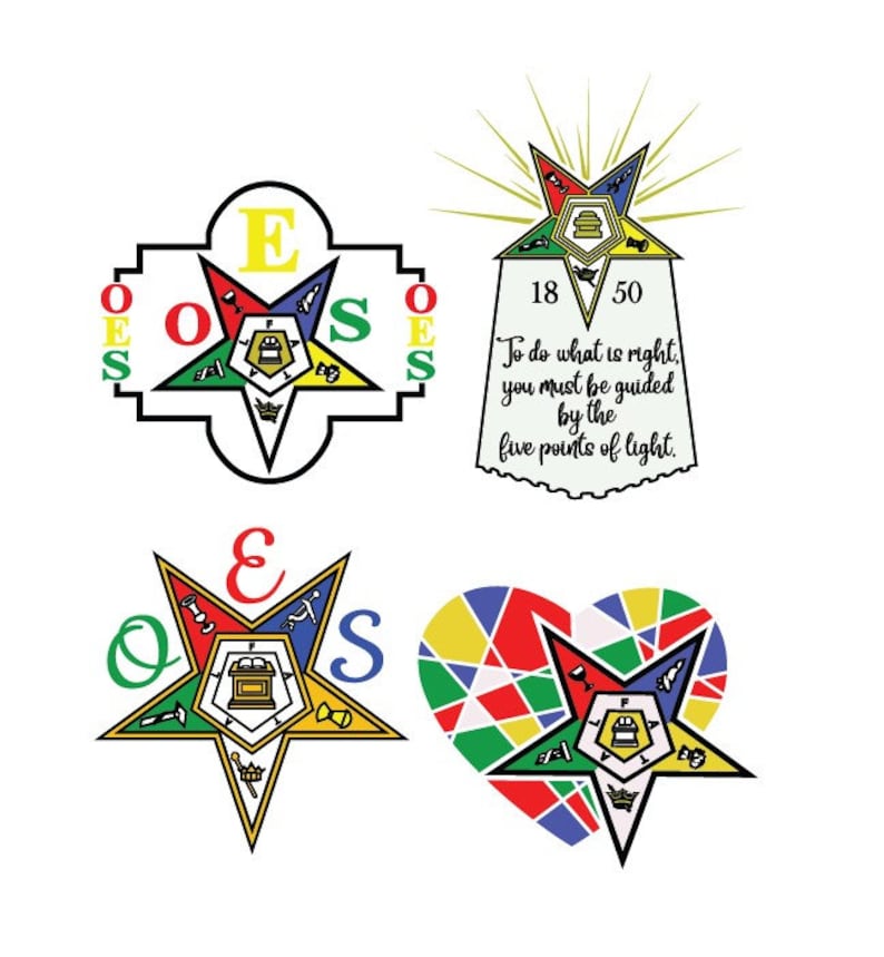 OES Order of the Eastern Star 20 Design Pack,oes Design Bundle,svg Cut ...