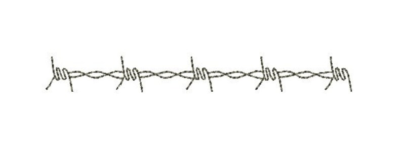 Barbed Wire Embroidery Design,instant Download,download 8 Formats ...