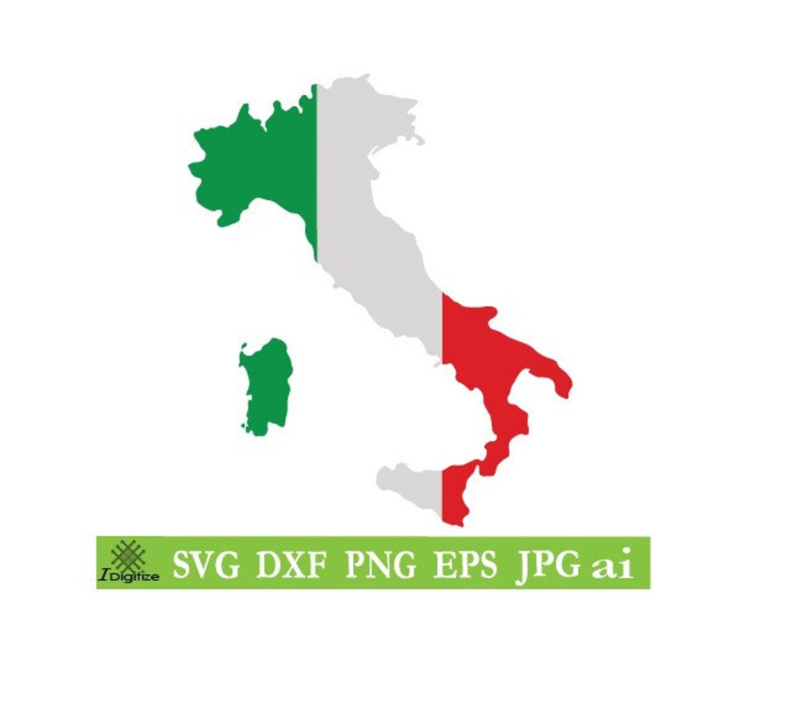 Italy Map,cut File, Silhouette,cricut, Jpeg,svg, Eps, Dfx,png, Clip Art ...