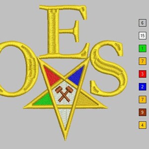 OES Order of the Eastern Star,embroidery Design,instant Download ...